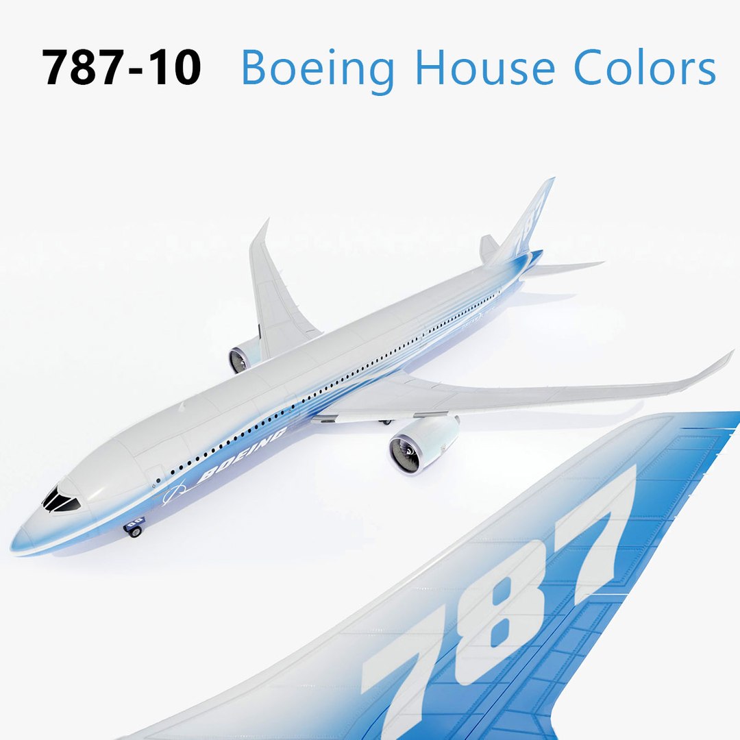 3d 787 Dreamliner House Colors