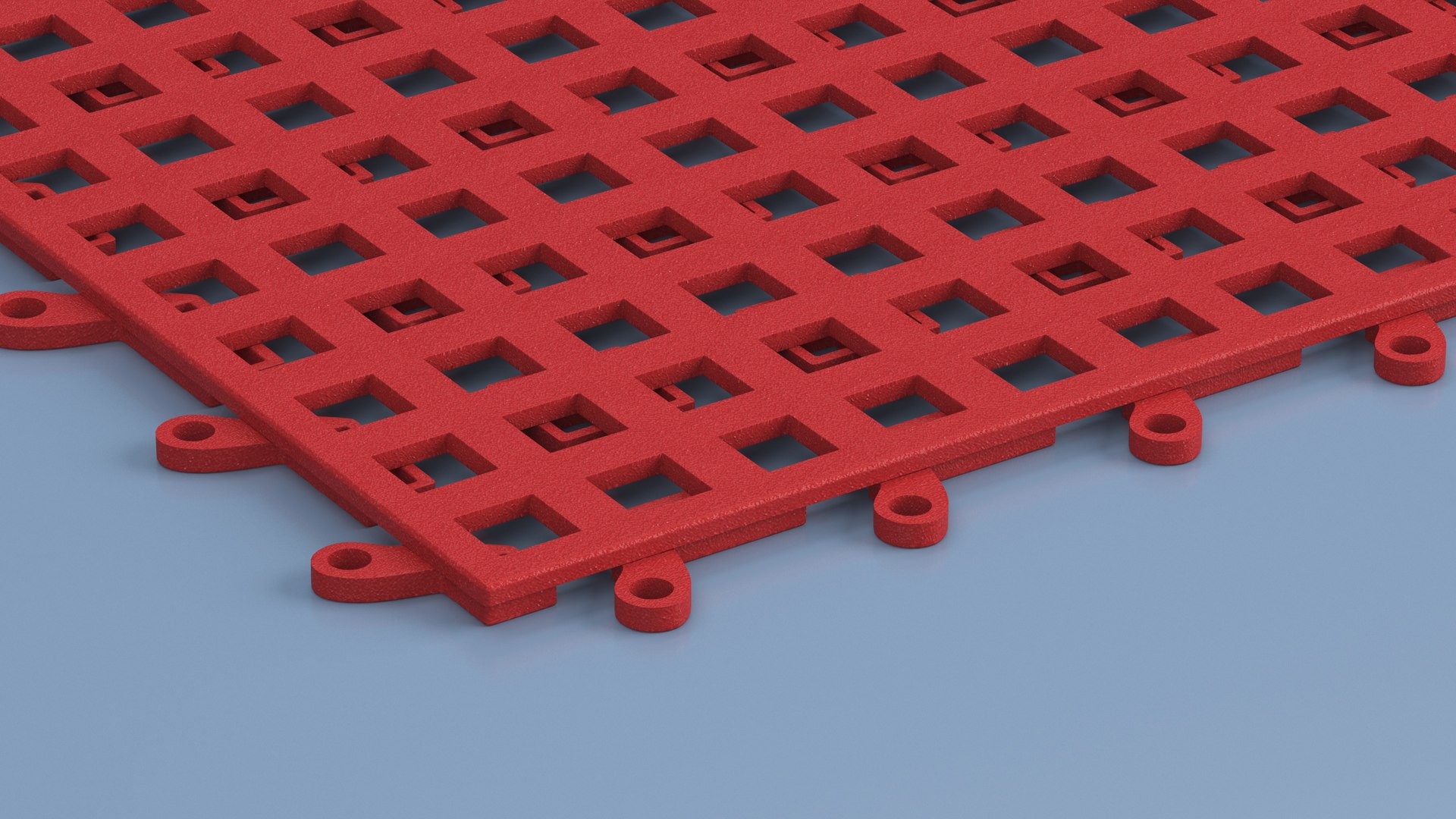 3D PVC Floor Mat Red Model - TurboSquid 2234452