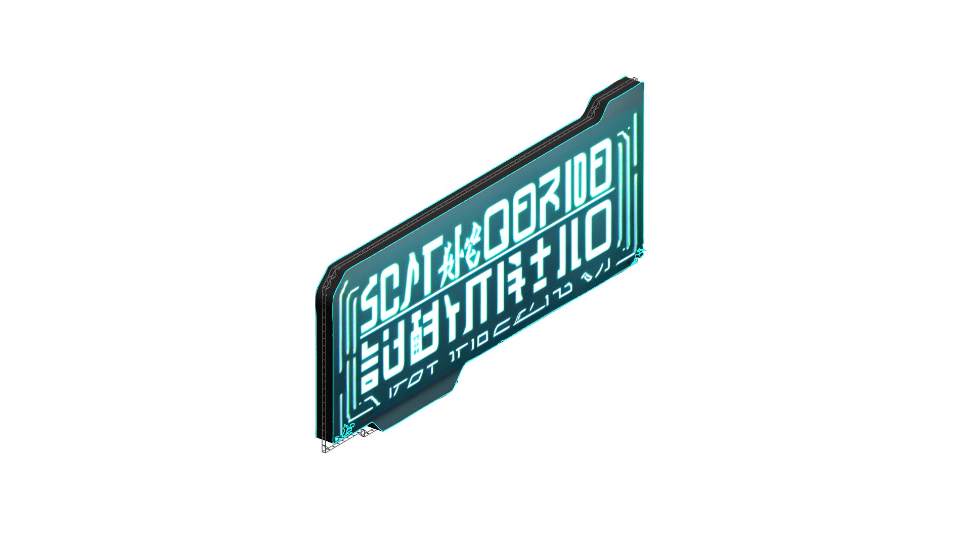 3D Sci-Fi Sci Fi Cyberpunk City Neon Ad Light Board Street 75 ...
