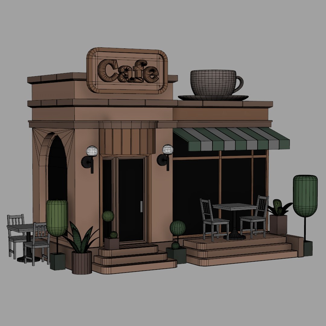 3D Model Minimal Cafe 01 - TurboSquid 2154775