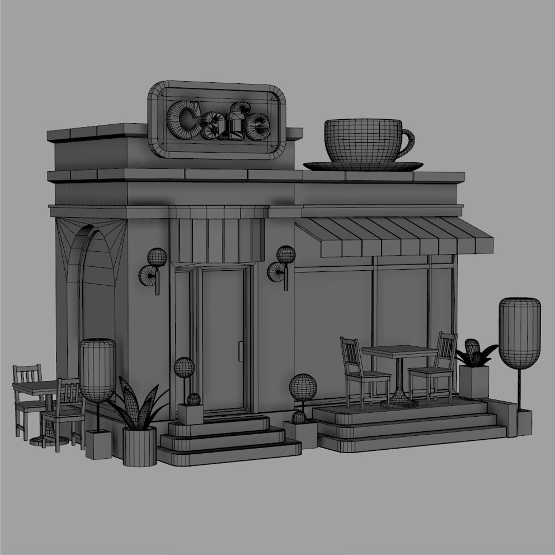 3D Model Minimal Cafe 01 - TurboSquid 2154775