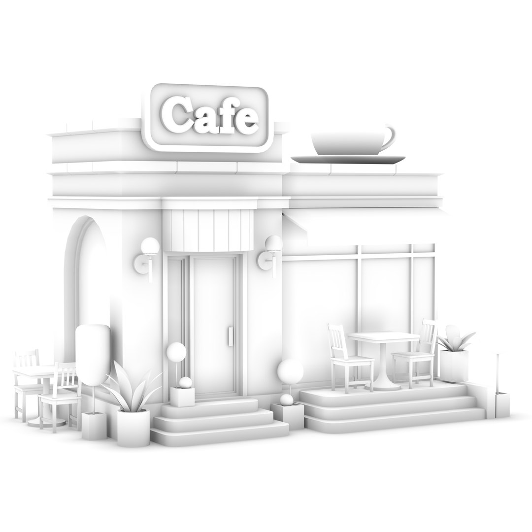 3D Model Minimal Cafe 01 - TurboSquid 2154775