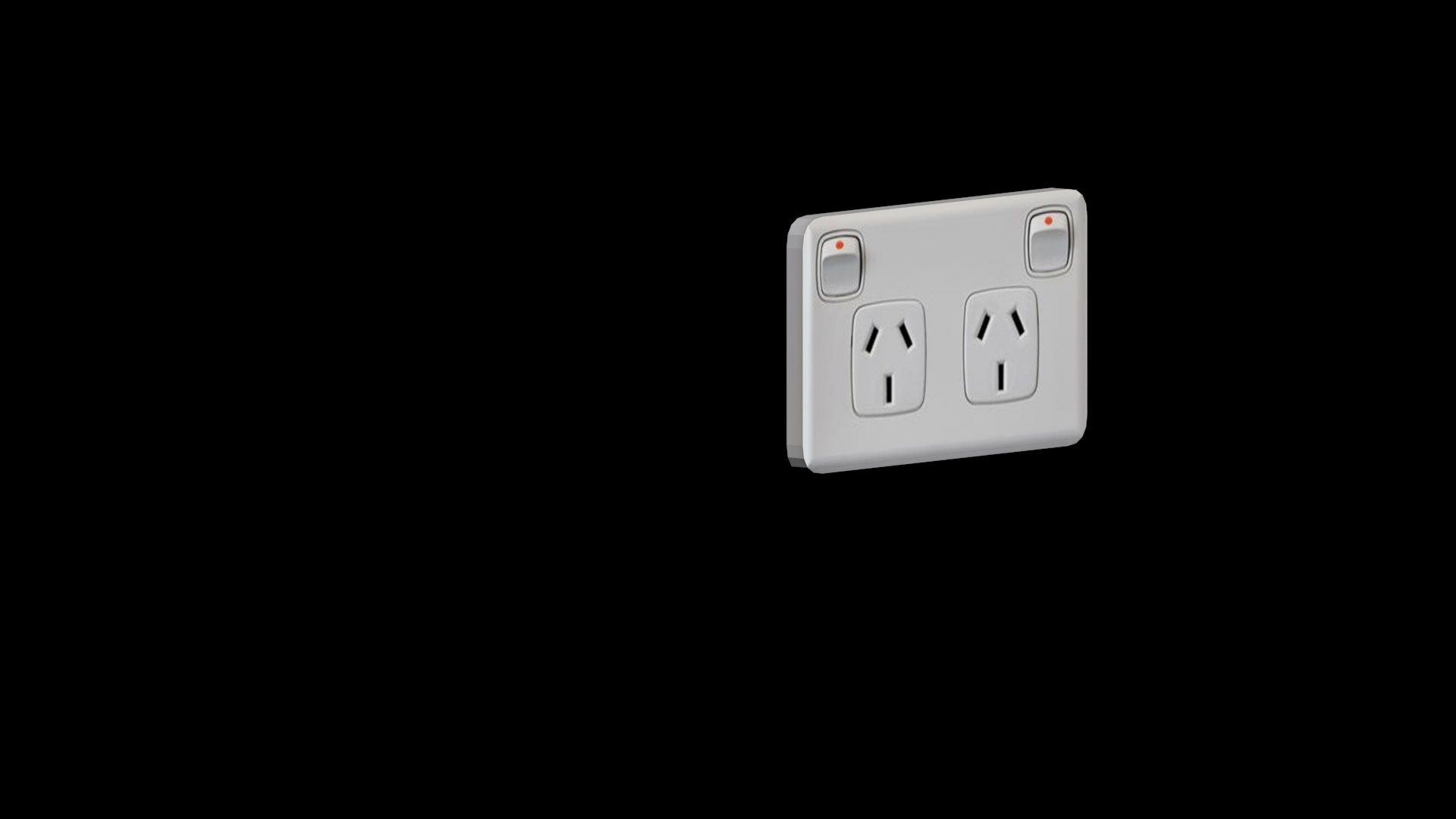 Australian Power Outlet 3d Model