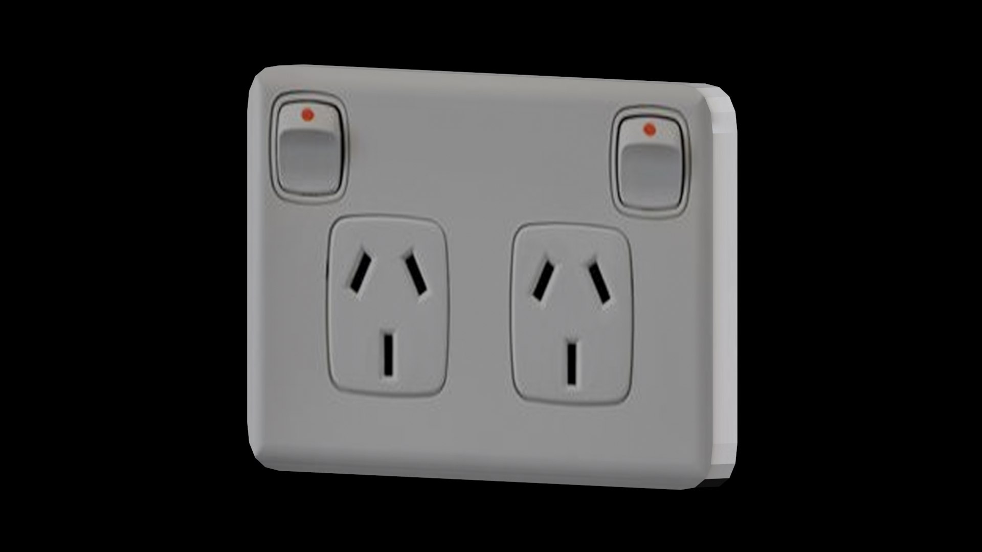 Australian Power Outlet 3d Model