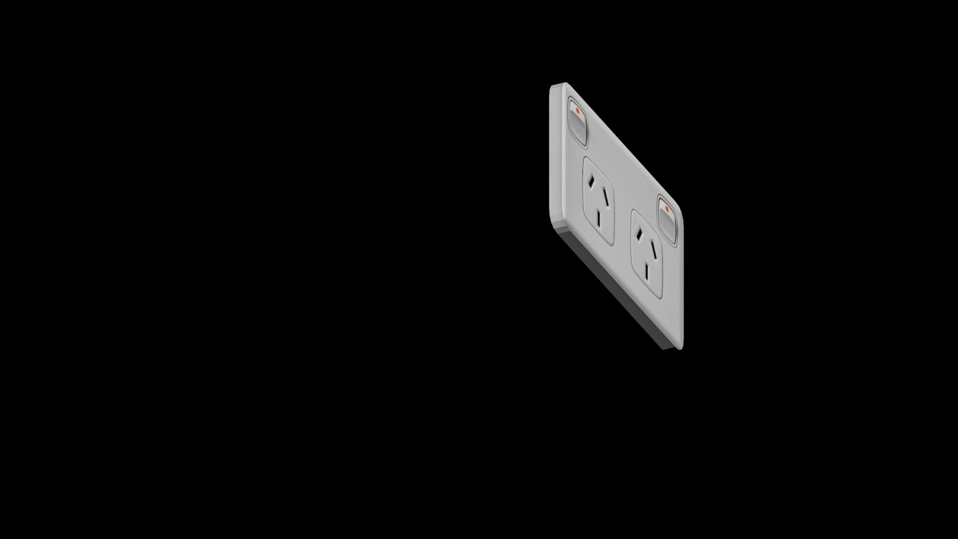 Australian Power Outlet 3d Model