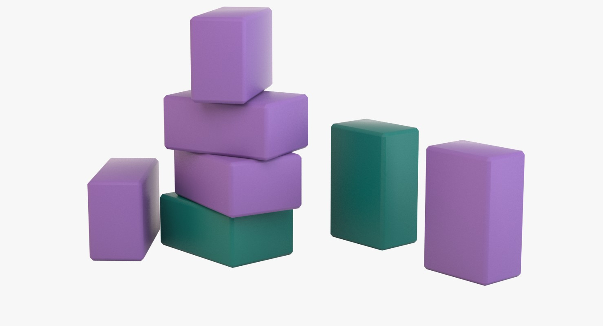 Yoga Blocks 3D Model - TurboSquid 1365096