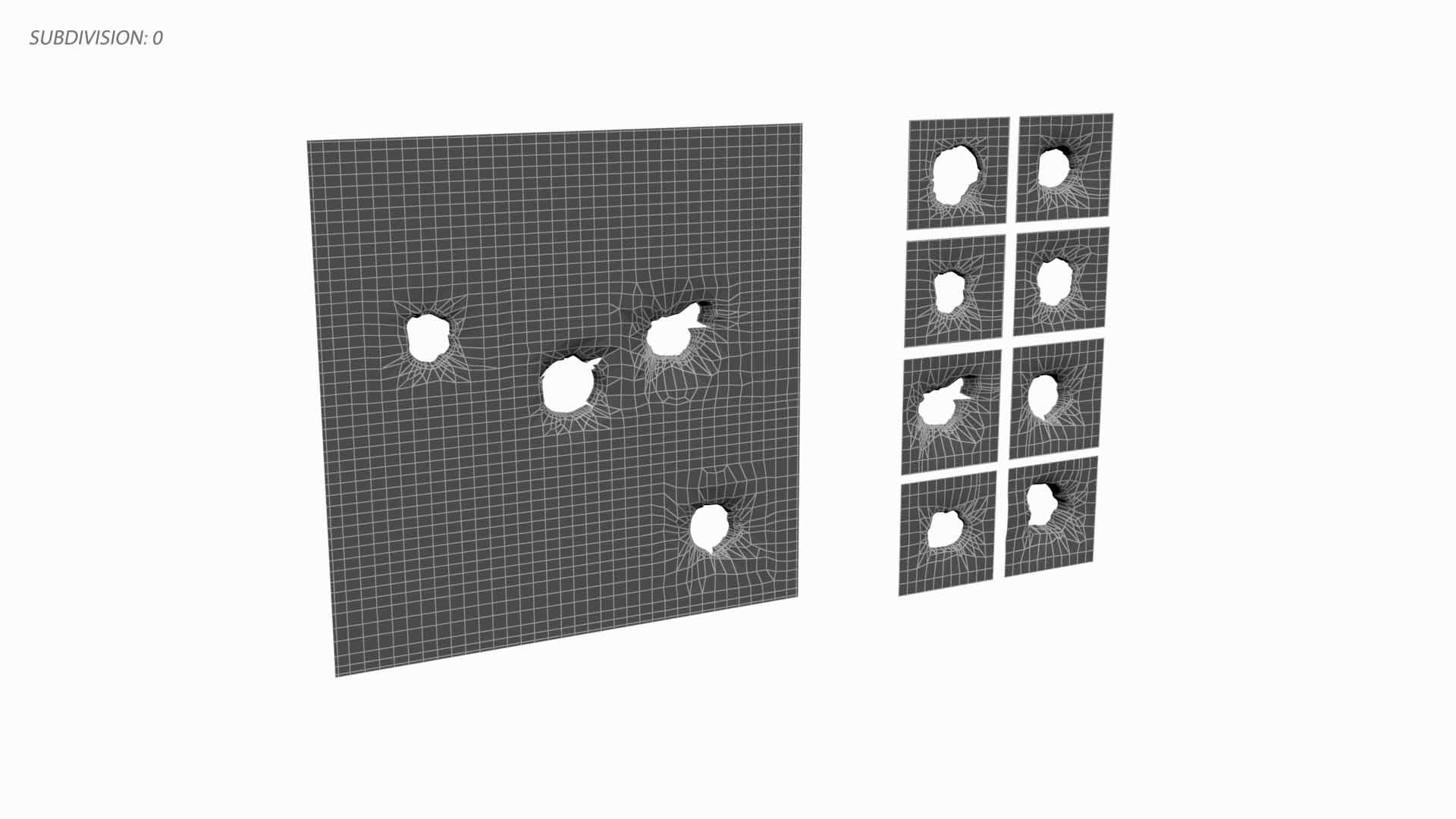 3D Model Target Bullet Holes With 8 Holes Shapes - TurboSquid 2358869
