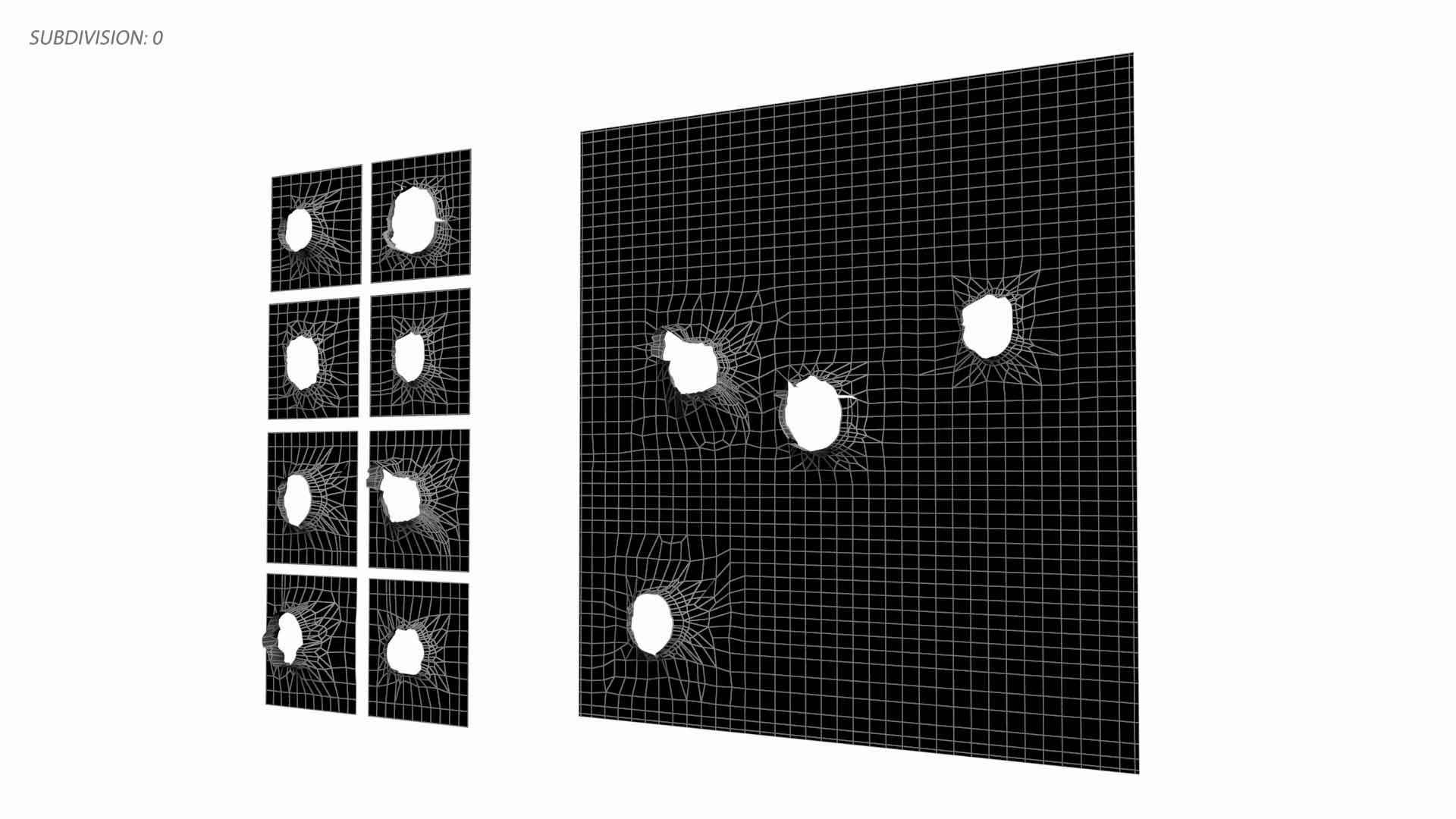 3D Model Target Bullet Holes With 8 Holes Shapes - TurboSquid 2358869