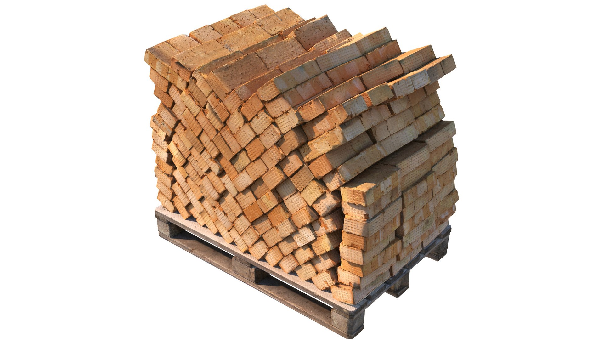 Pallet With Red Bricks 3D Model - TurboSquid 1912419