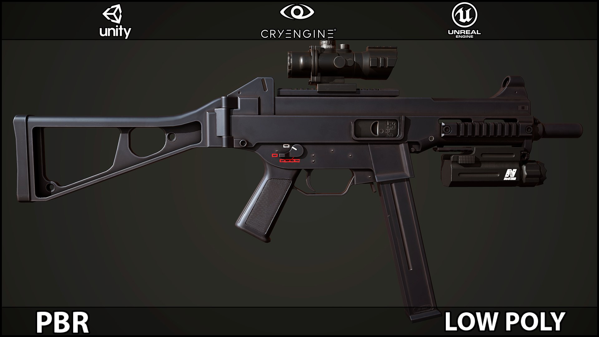 3D Ump Pbr Ready - TurboSquid 1258229