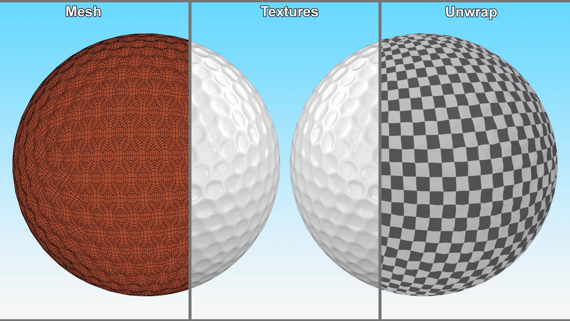 3D Golf Ball Model - TurboSquid 2252284