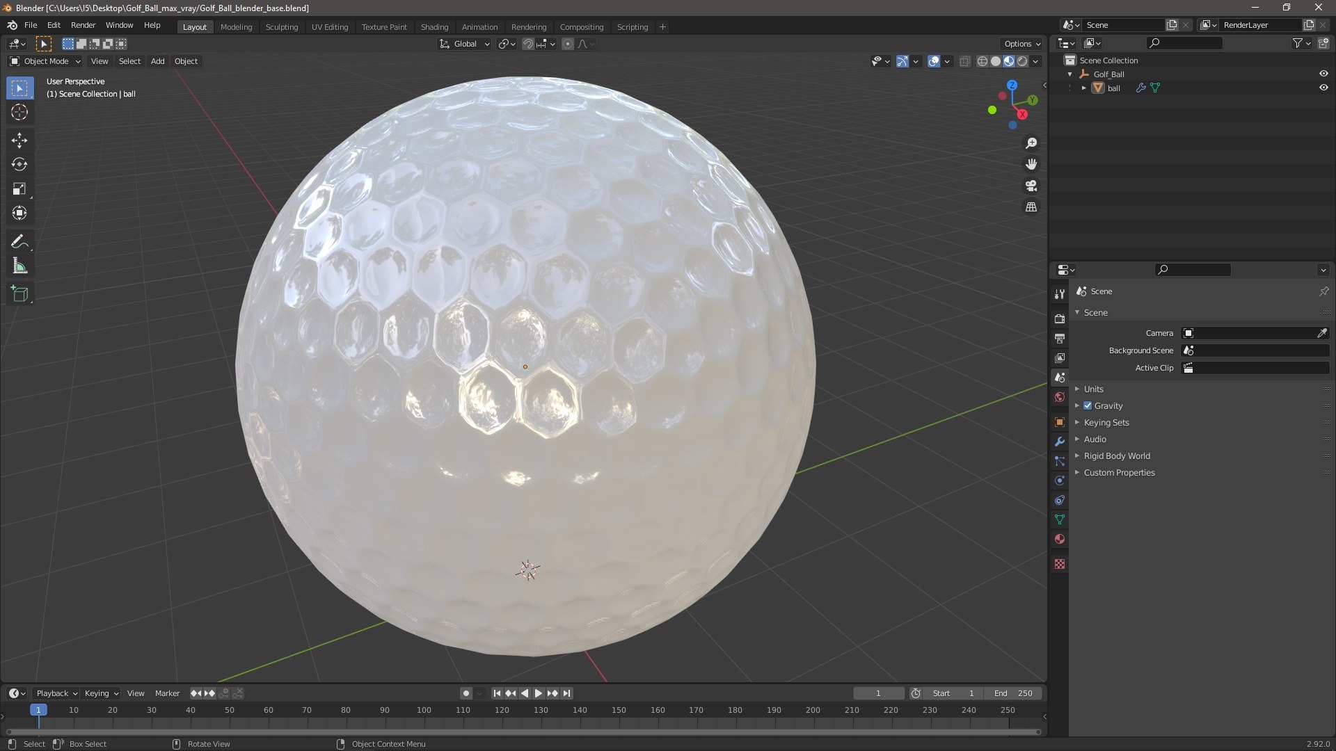 3D Golf Ball Model - TurboSquid 2252284