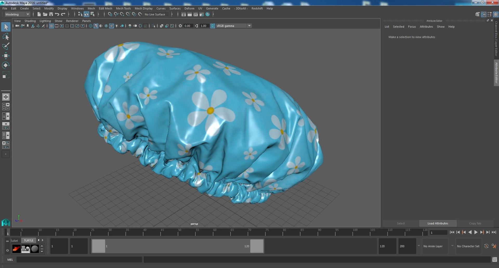 3D Satin Lined Shower Cap Blue Model - TurboSquid 1931294