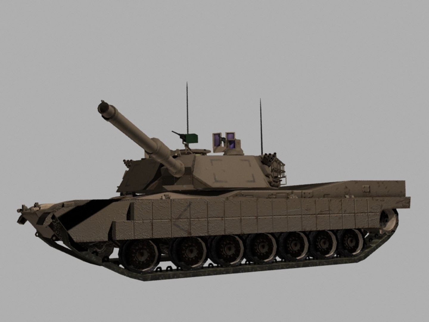 3d M1a2 Tusk Abrams Tank Model