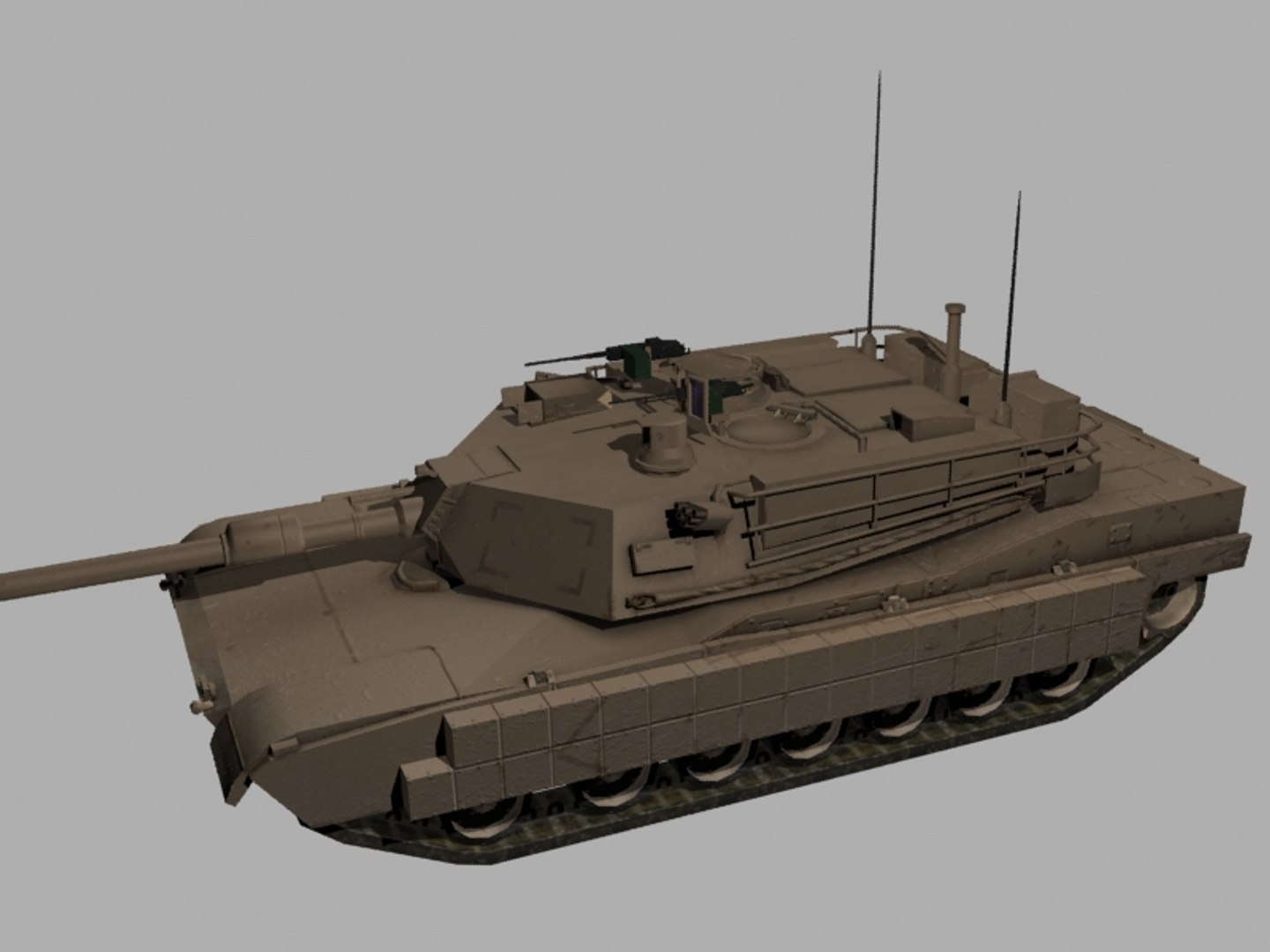 3d M1a2 Tusk Abrams Tank Model