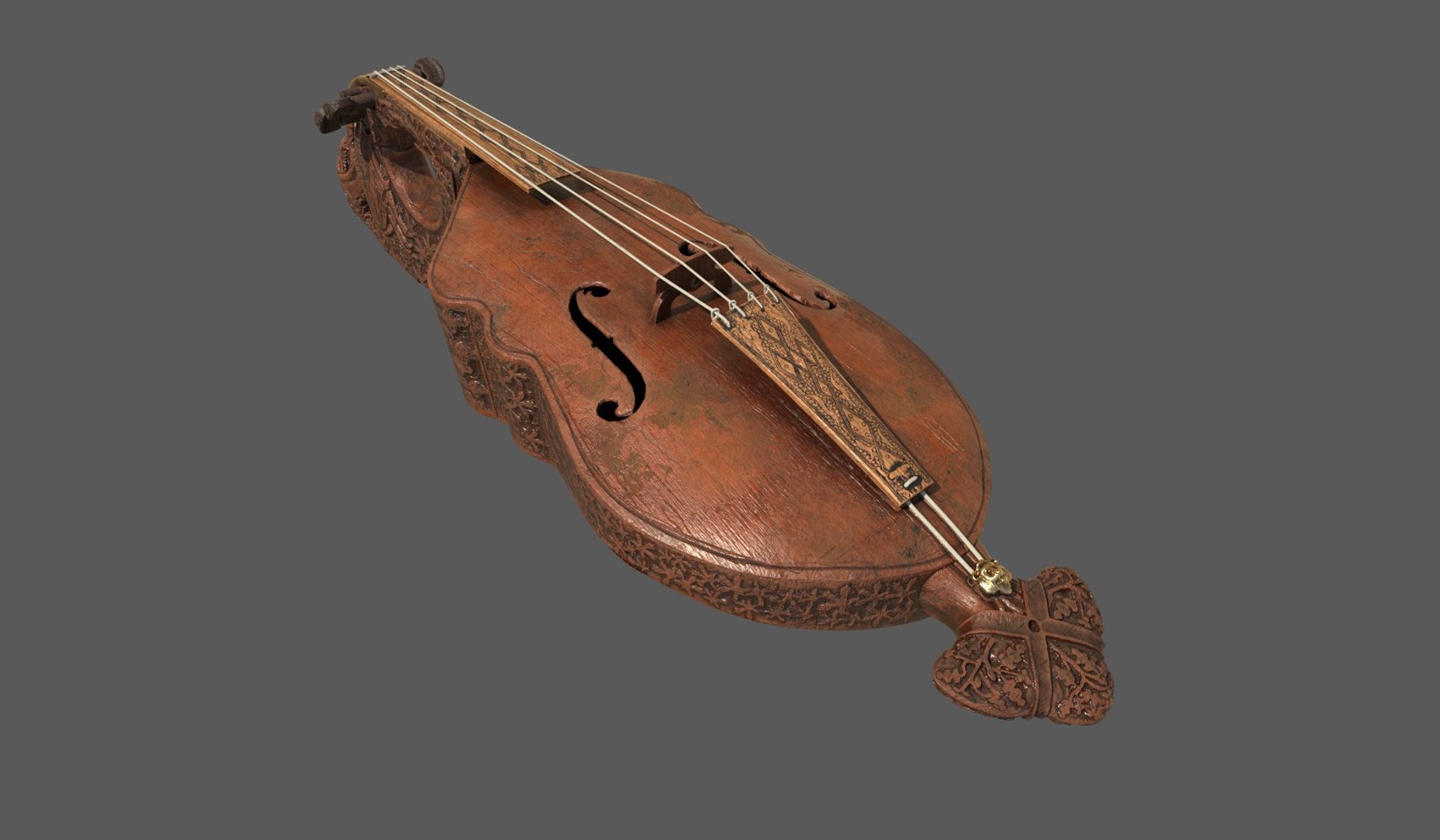 3D medieval citole - TurboSquid 1490831