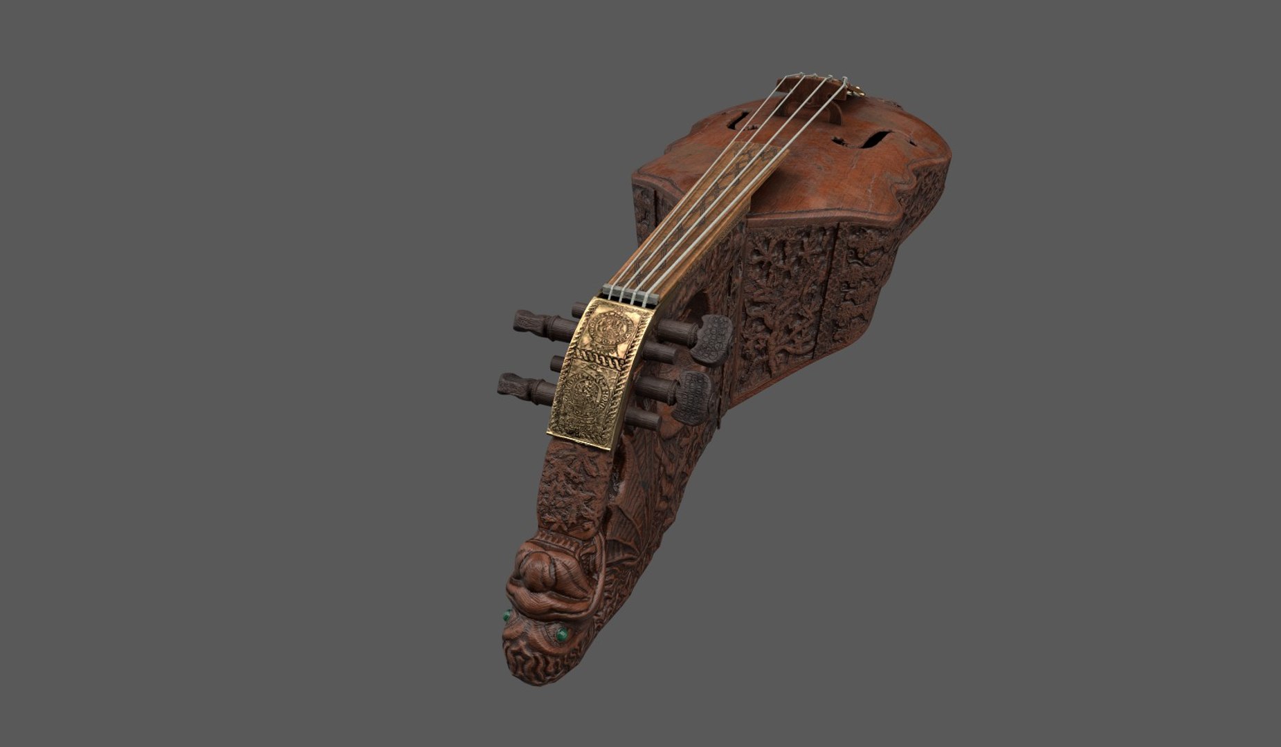 3D medieval citole - TurboSquid 1490831