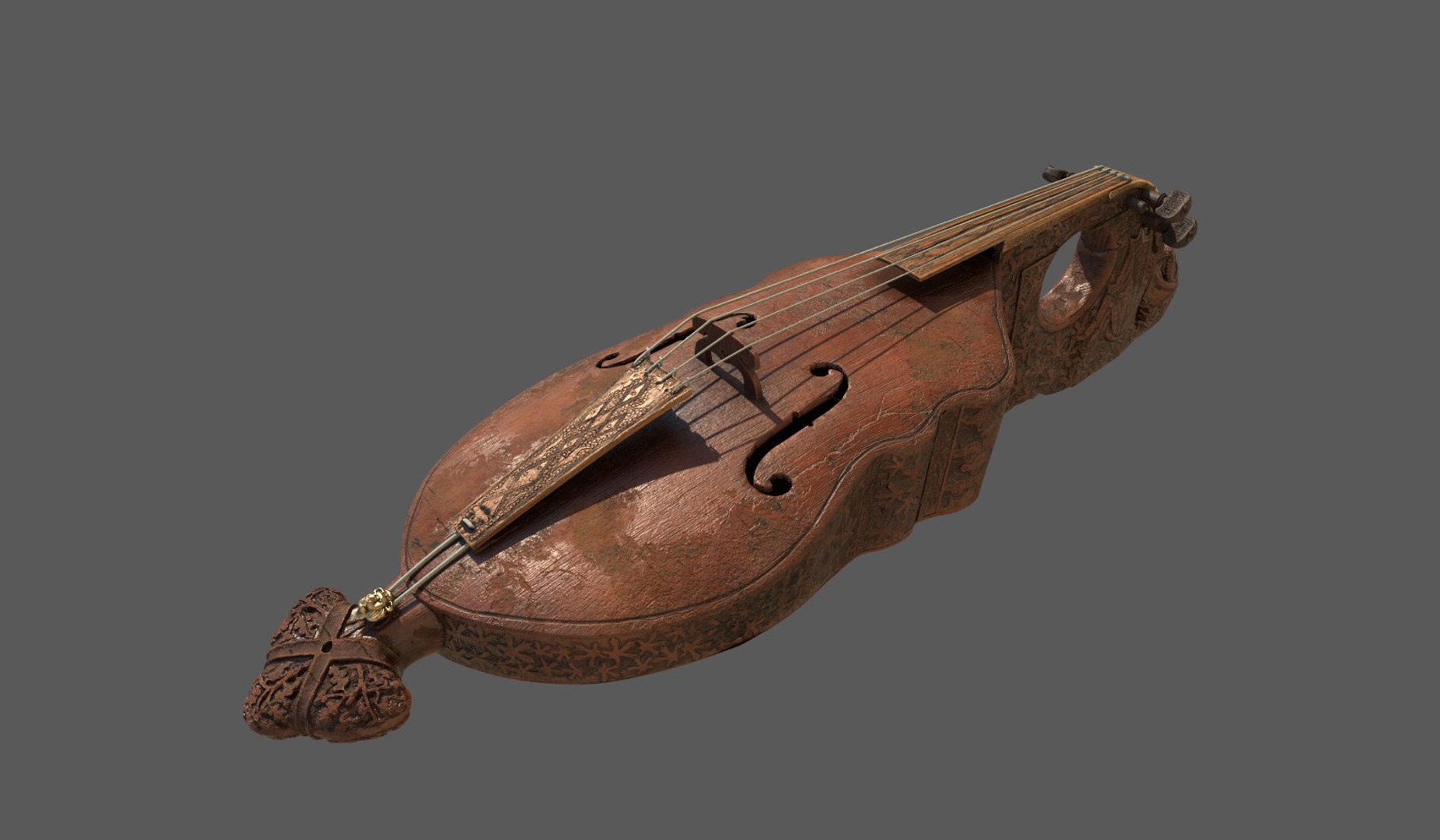 3D medieval citole - TurboSquid 1490831