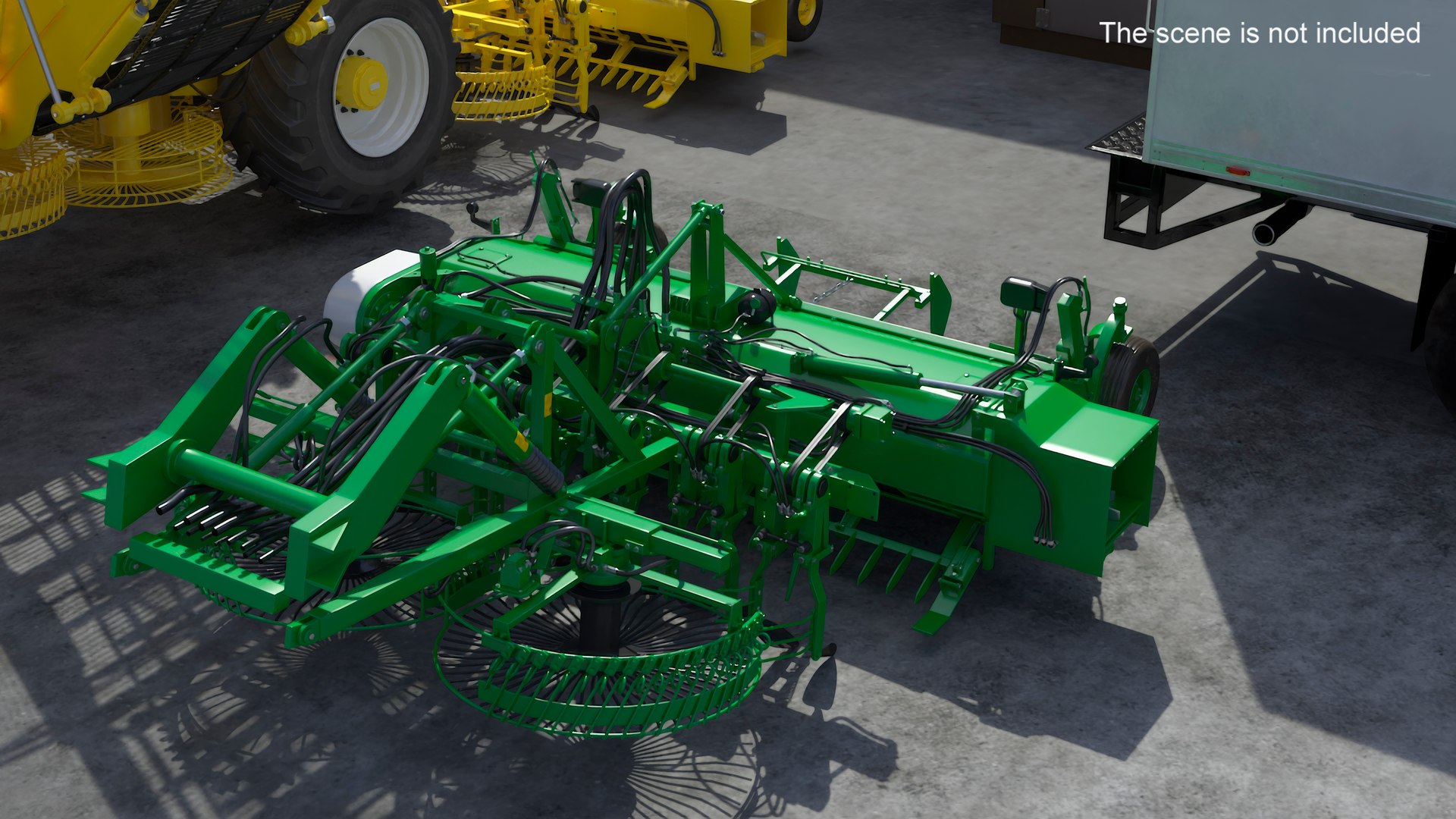 3D Agricultural Beet Harvester Tool Green - TurboSquid 2302359