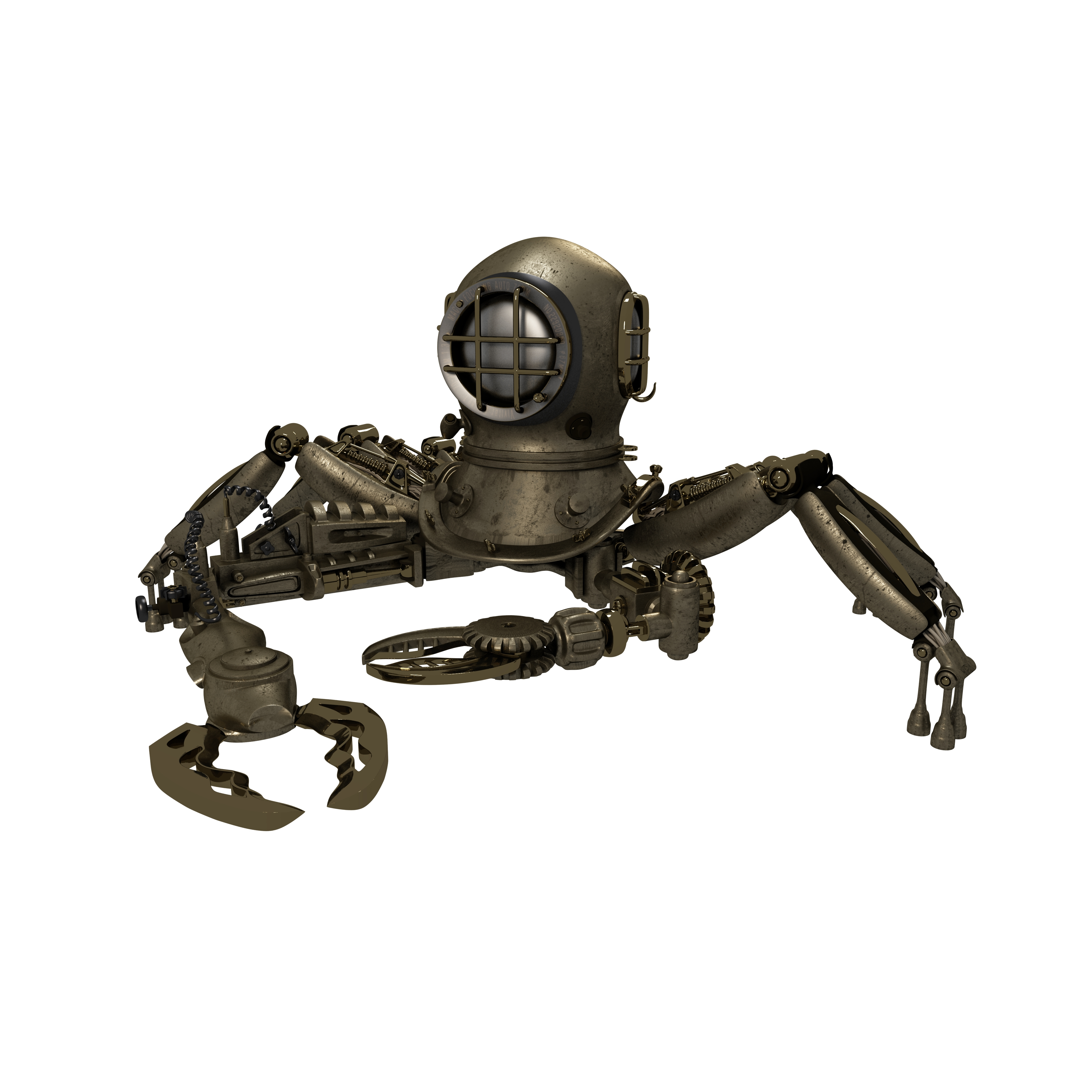 3d model robot diver