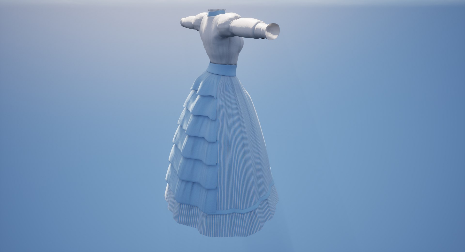 Bustle Dress 3D Model - TurboSquid 2243337
