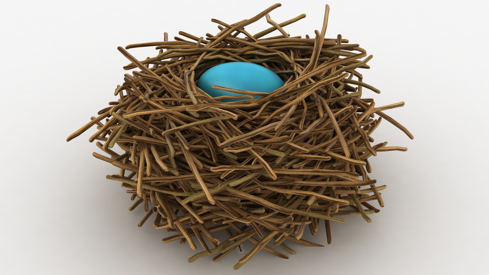 Realistic bird nest 04 3D model - TurboSquid 1561566