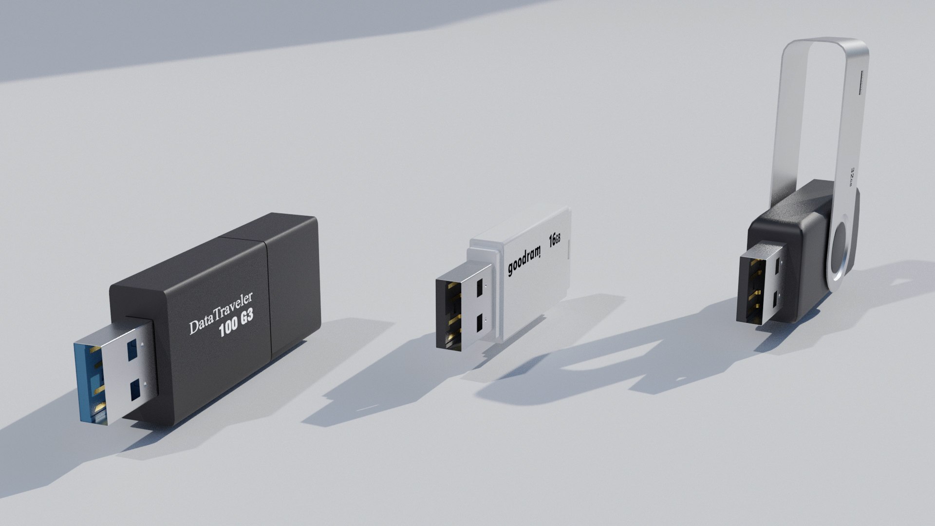 3D Collection Of Flash Drives - TurboSquid 1887436