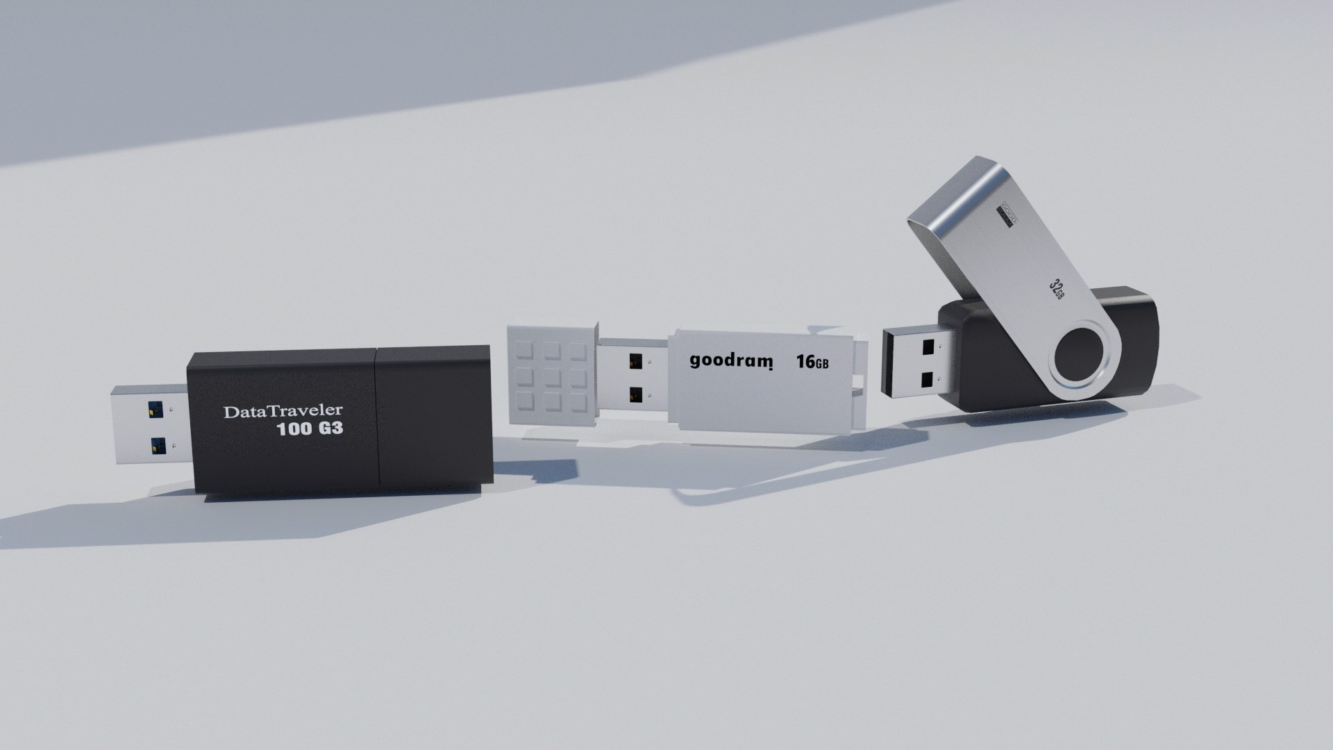 3D Collection Of Flash Drives - TurboSquid 1887436