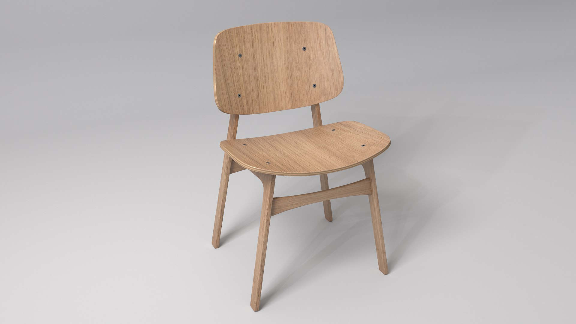 3D Soeborg Wood Chair - TurboSquid 1920572