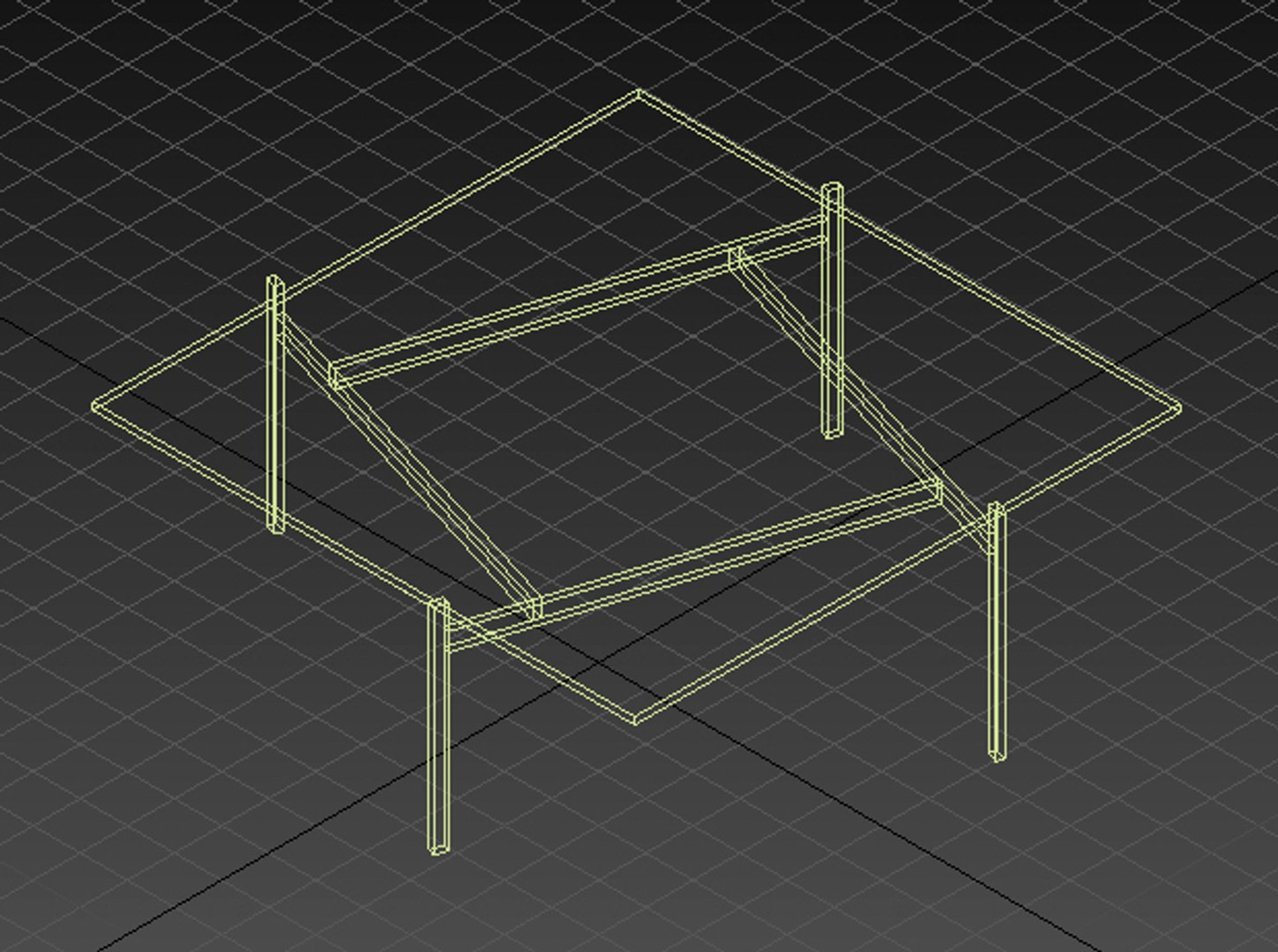 3d model modern glass table