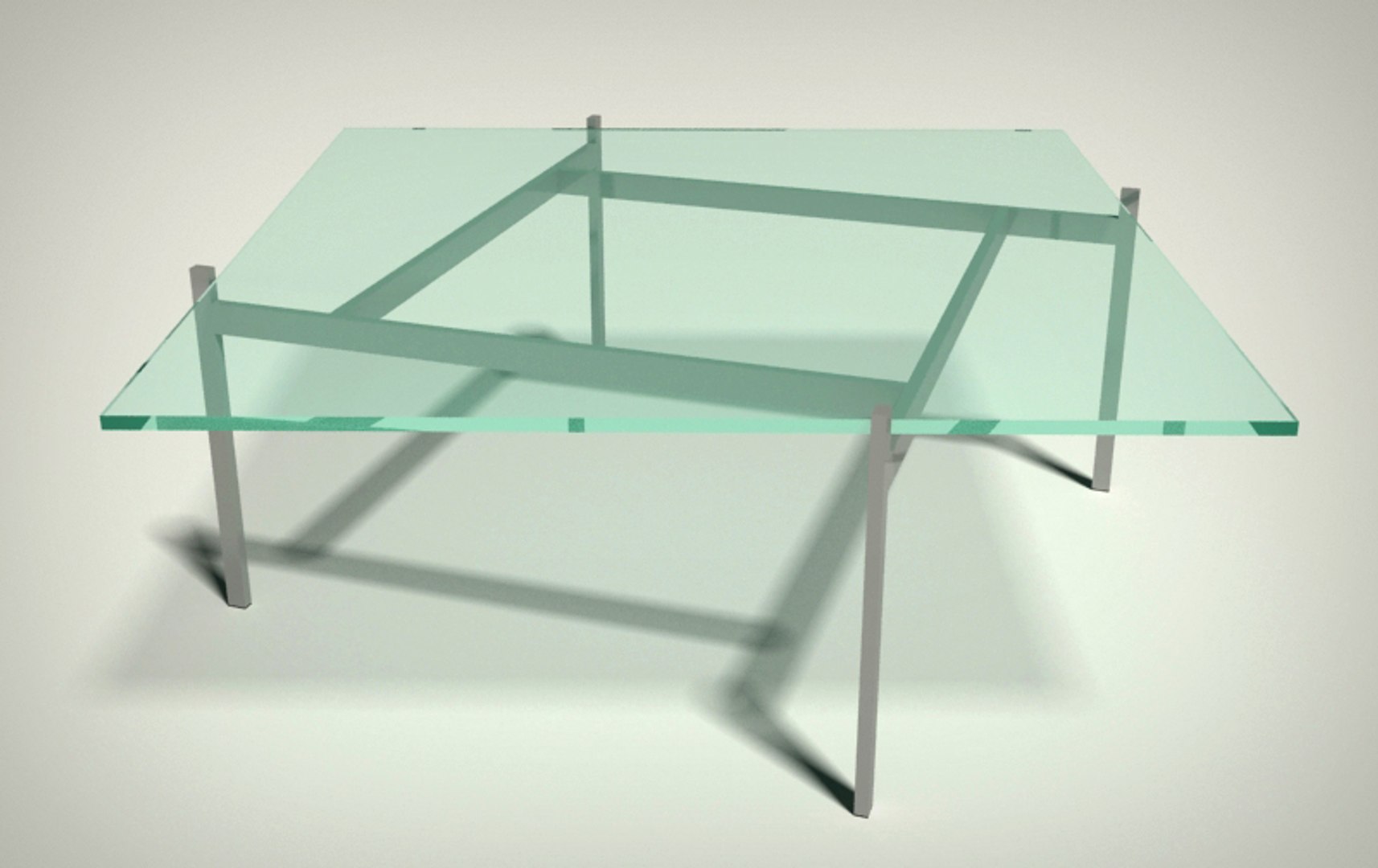 3d model modern glass table