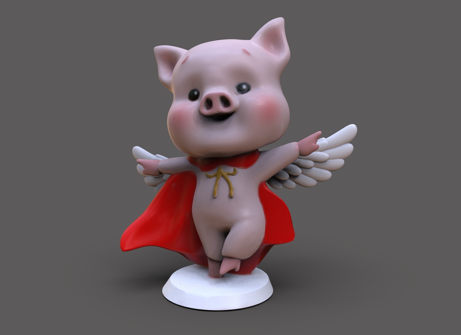 Winged Pig 3D Model - TurboSquid 2186560