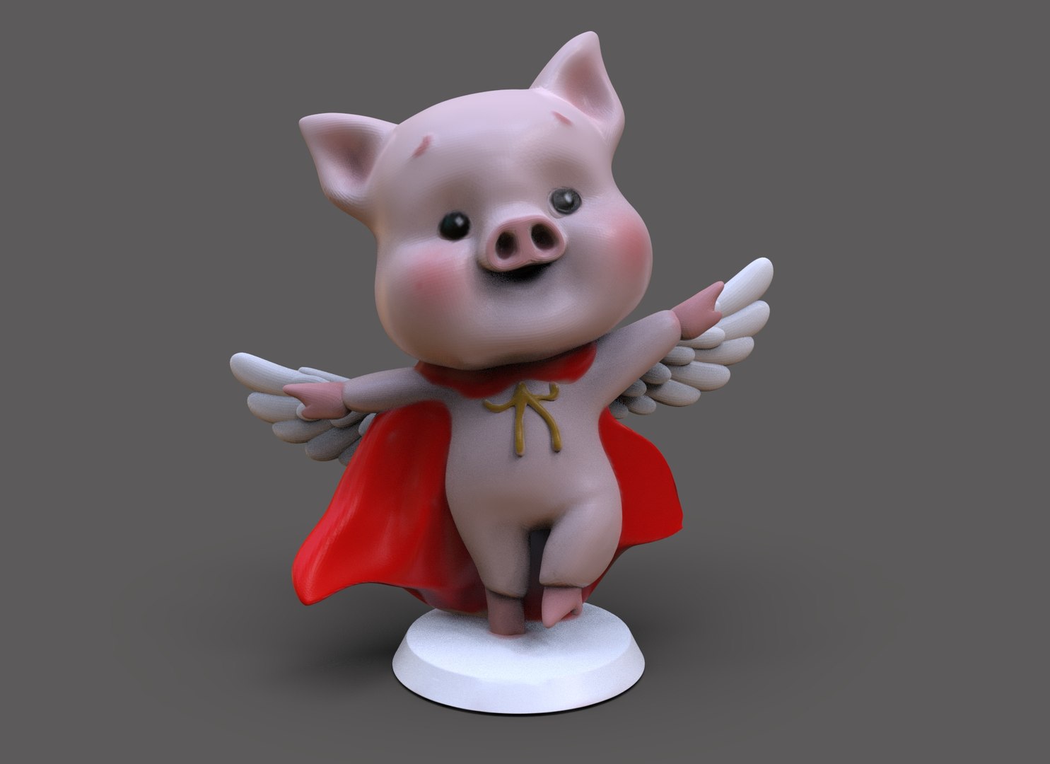 Winged Pig 3D Model - TurboSquid 2186560