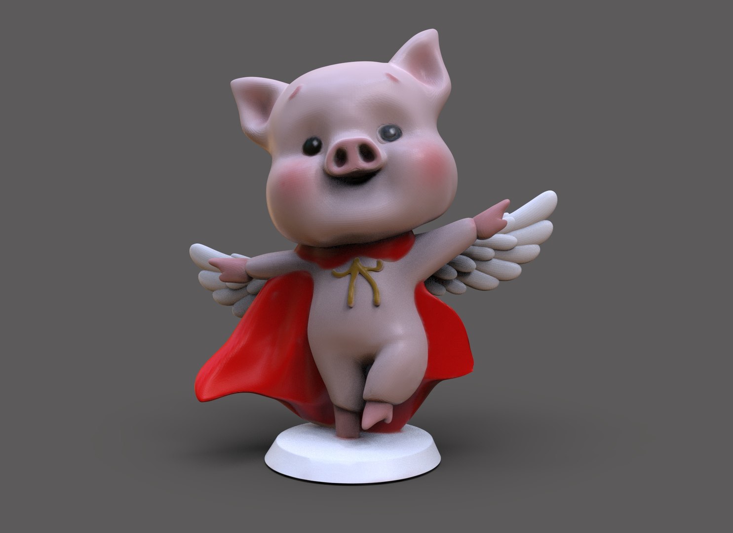 Winged Pig 3D Model - TurboSquid 2186560