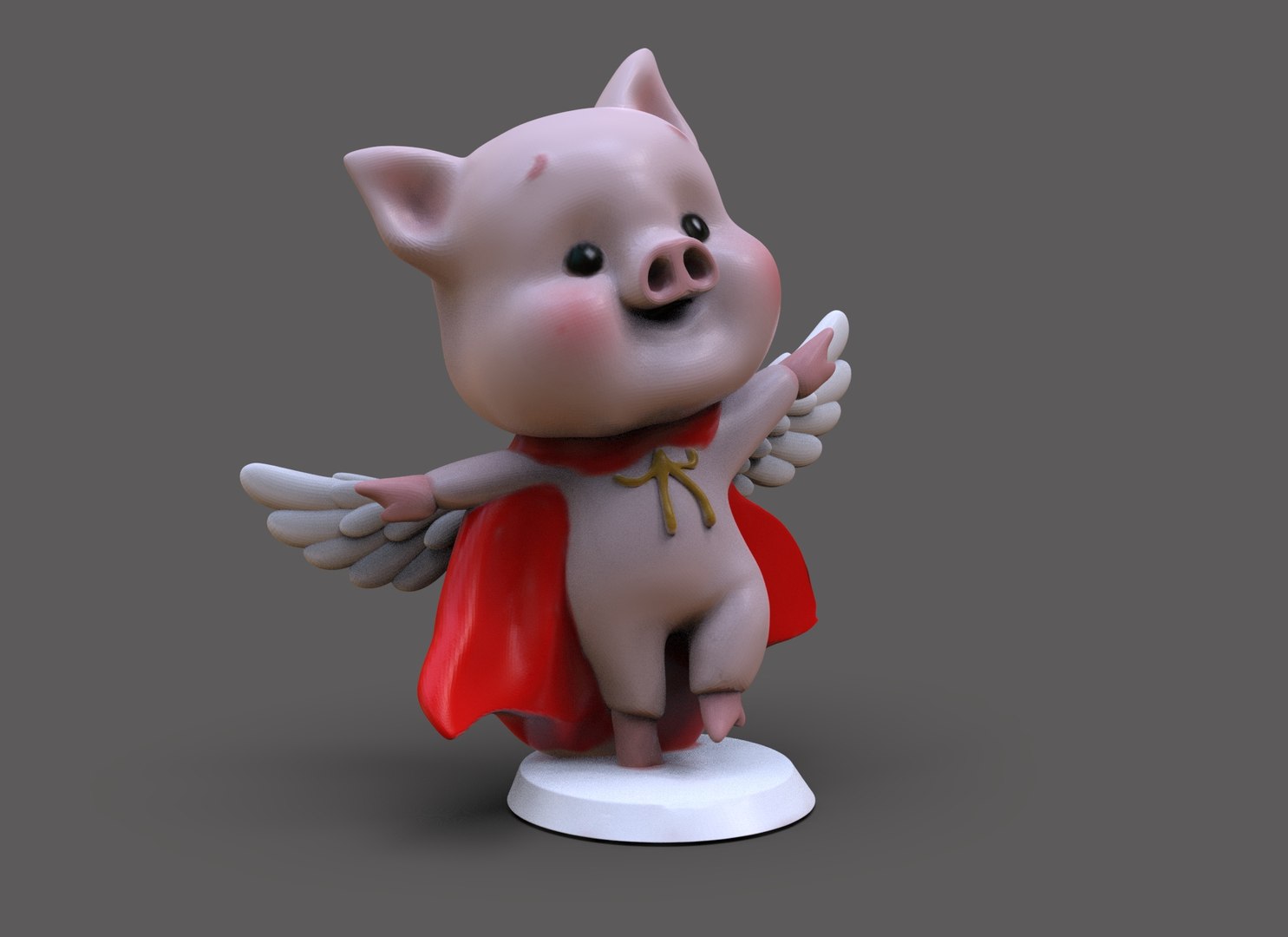 Winged Pig 3D Model - TurboSquid 2186560