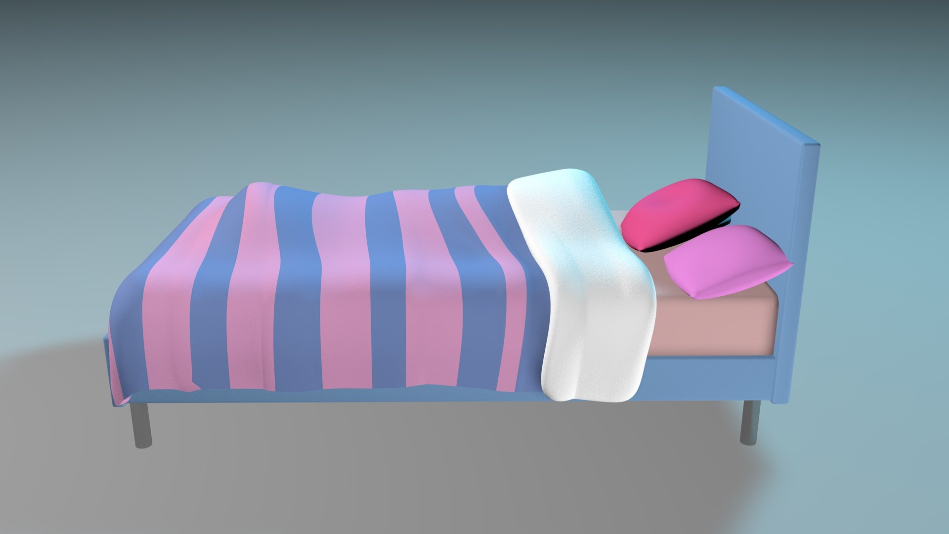 Cartoon Bed 3D Model - TurboSquid 1988427