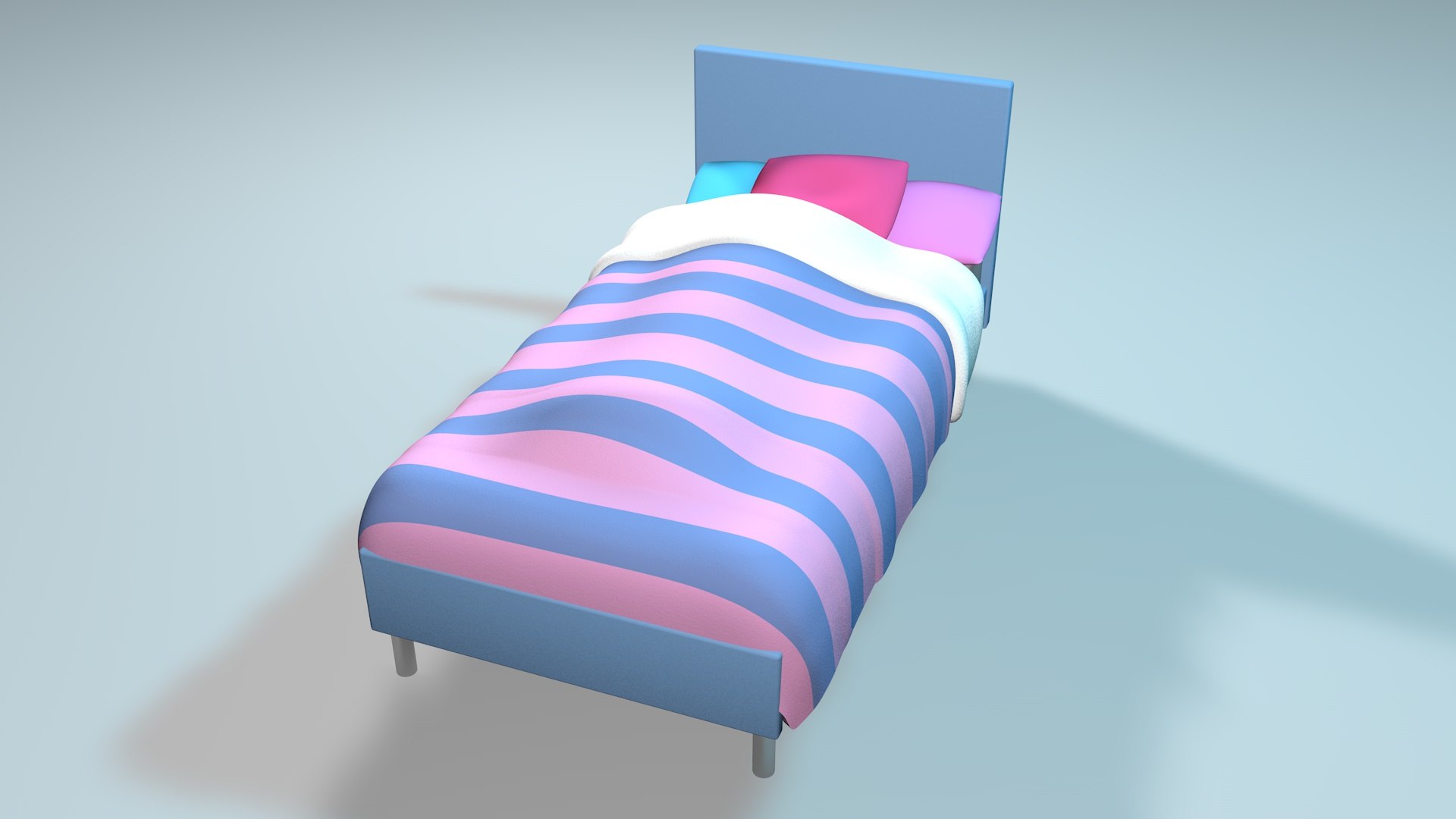 Cartoon Bed 3D Model - TurboSquid 1988427