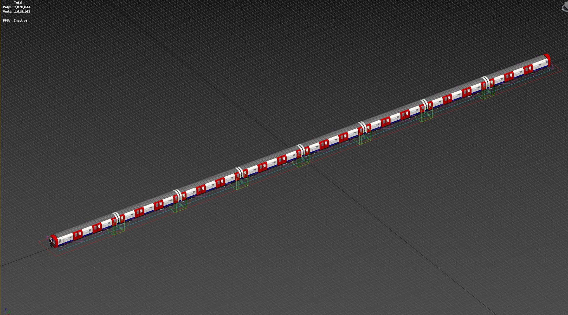 London Underground Train Metro Rigged - TurboSquid 2294140