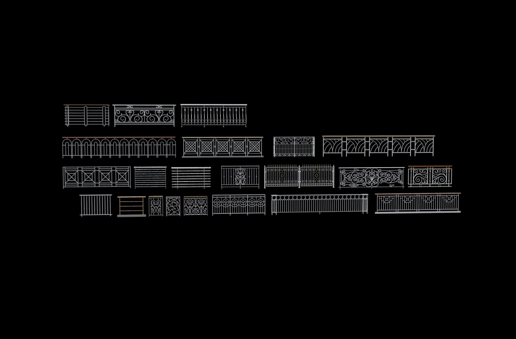 3D Hand Rail Fence 3d Model Model - TurboSquid 2047369