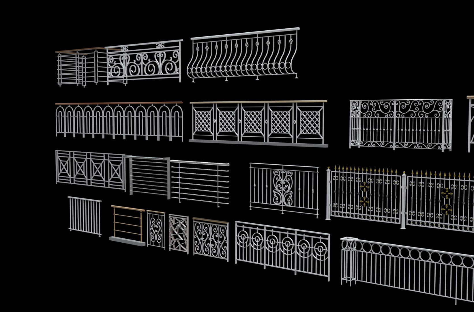 3D Hand Rail Fence 3d Model Model - TurboSquid 2047369
