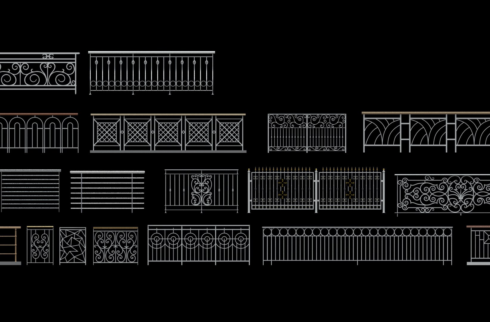 3D Hand Rail Fence 3d Model Model - TurboSquid 2047369