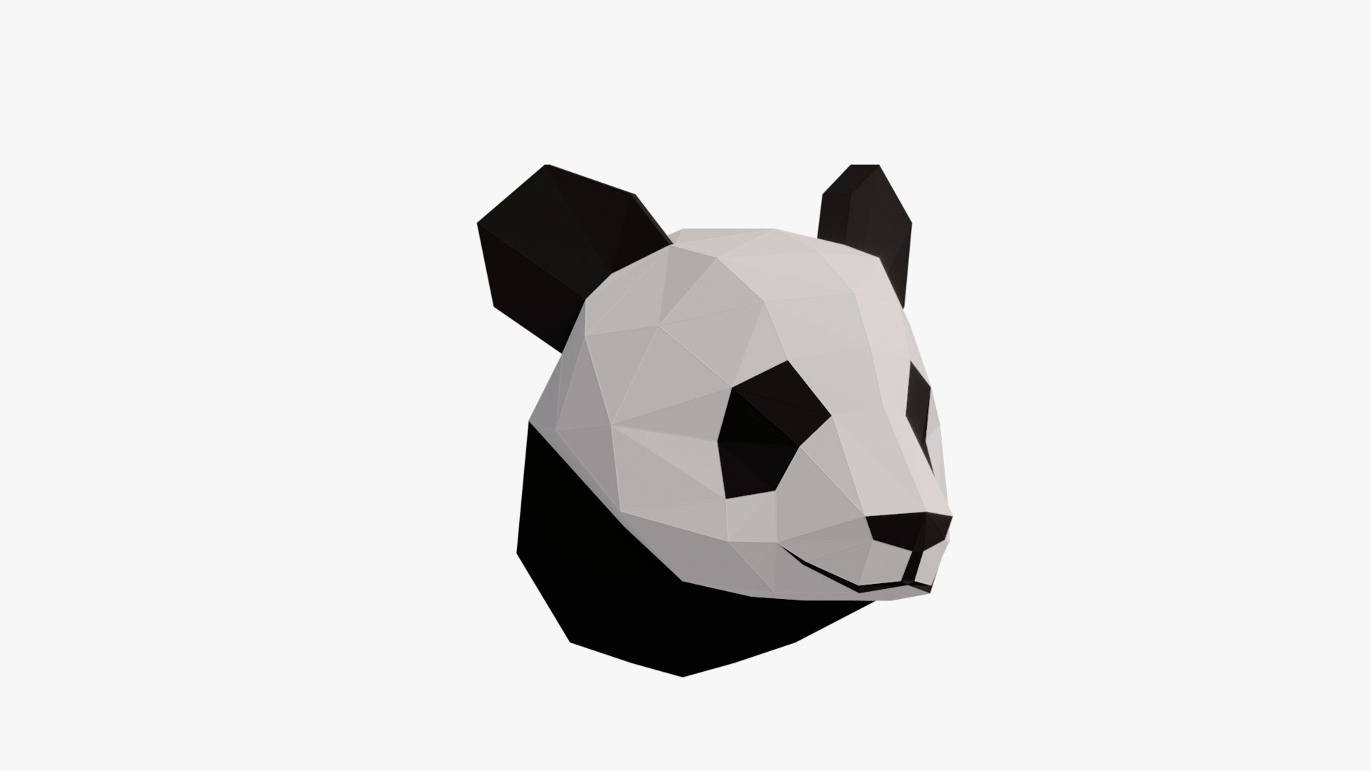 3D Paper Panda Head - TurboSquid 1941222