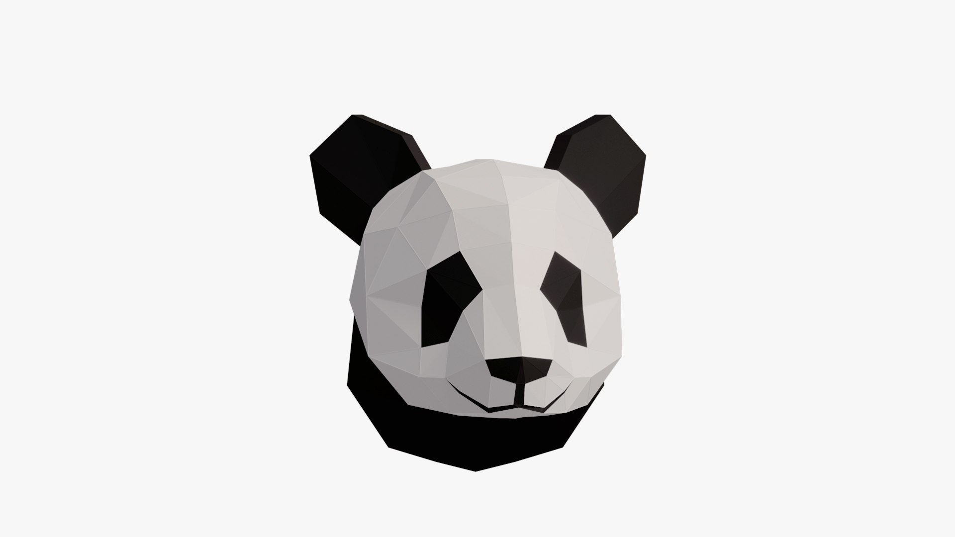 3D Paper Panda Head - TurboSquid 1941222