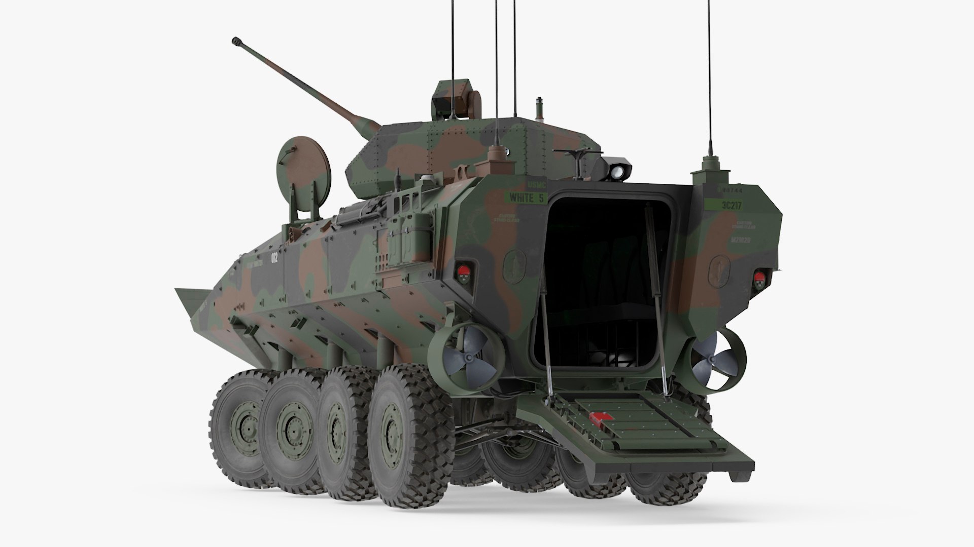 3D US Amphibious Combat Vehicle ACV With 30mm Gun Rigged Model - TurboSquid 2275010