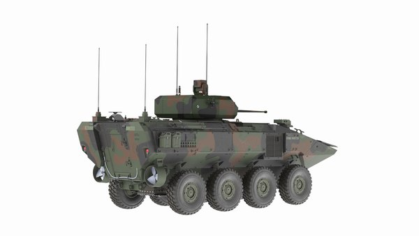 modelo 3d Vehículo de combate anfibio estadounidense ACV equipado con cañón de 30 mm ...