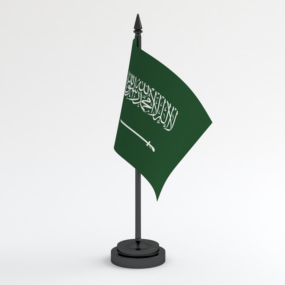 3D Table Flag Saudi Arabia - TurboSquid 2405174