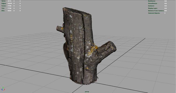 realistic wood log 3d 3ds