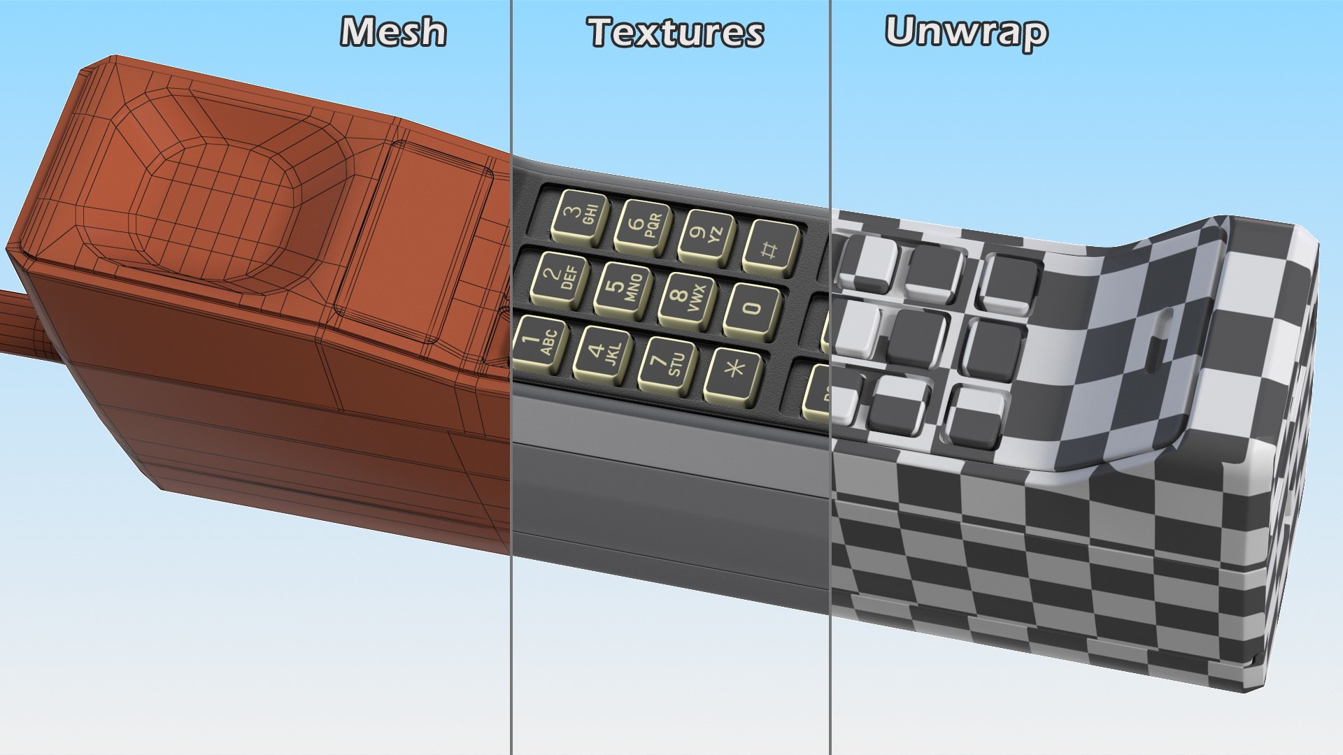 3D Vintage Analogue Cell Phone model - TurboSquid 1794524