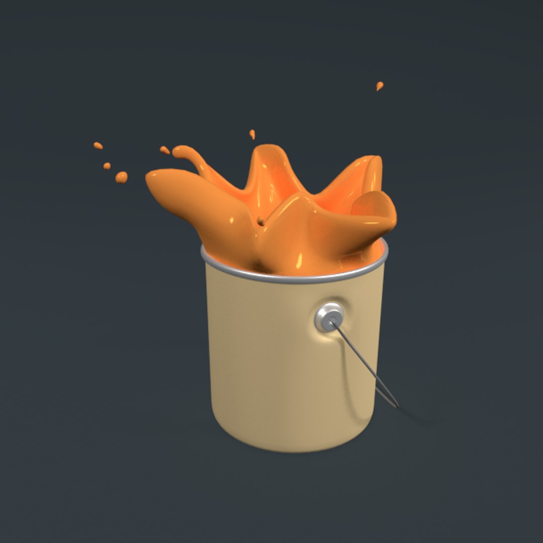 3d splash paint model