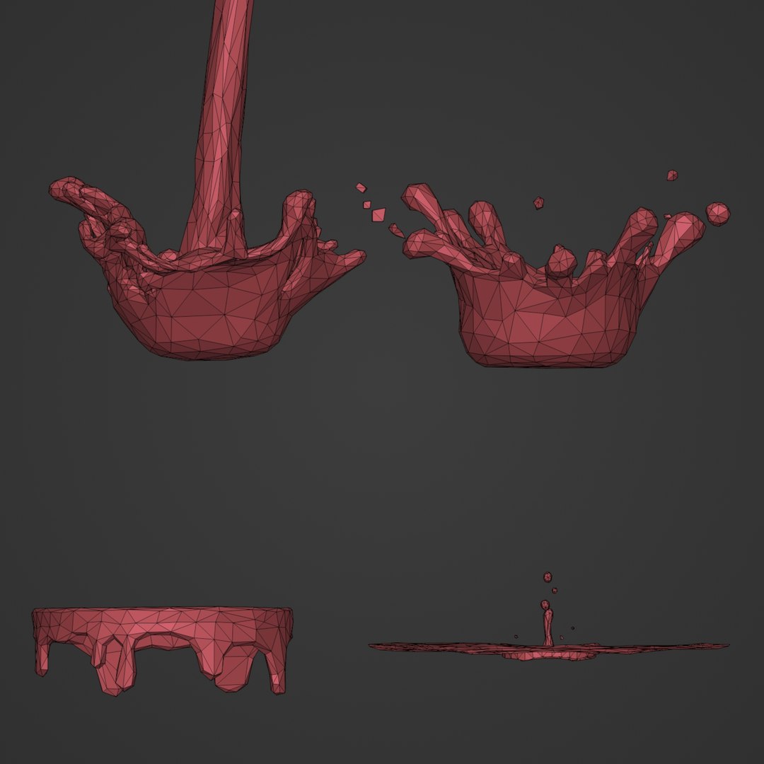 3d Splash Paint Model
